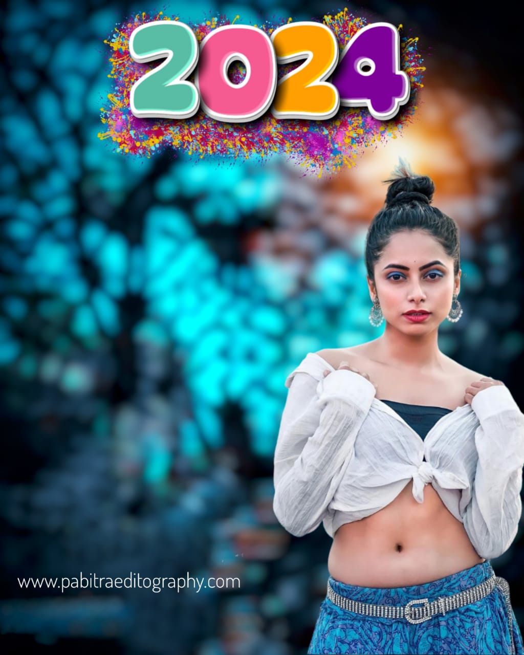 Happy New Year 2024 Photo Editing Background - PABITRA EDITOGRAPHY