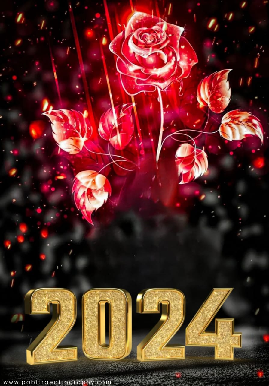 Happy New Year 2024 Photo Editing Background - PABITRA EDITOGRAPHY